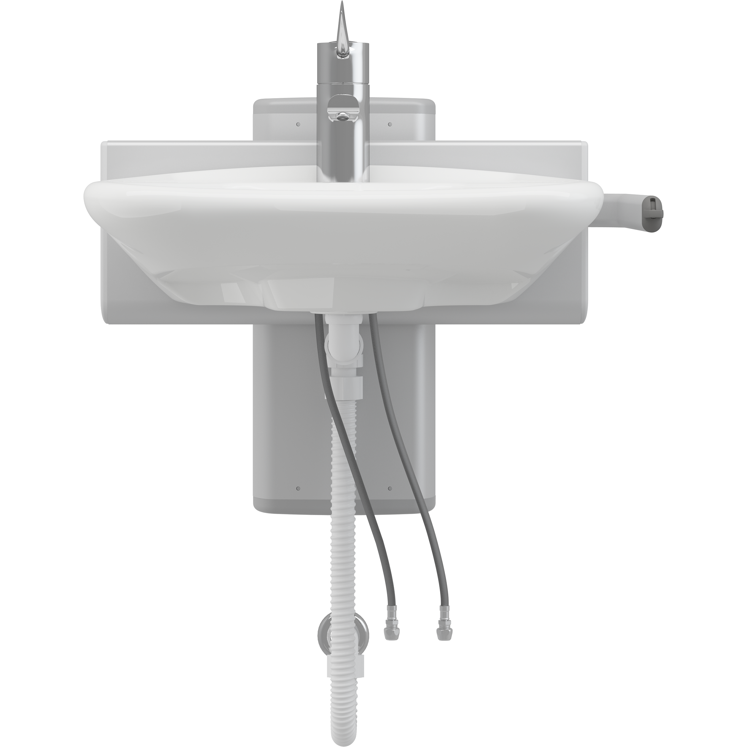 Solution with PLUS wash basin bracket, manually height adjustable with ...