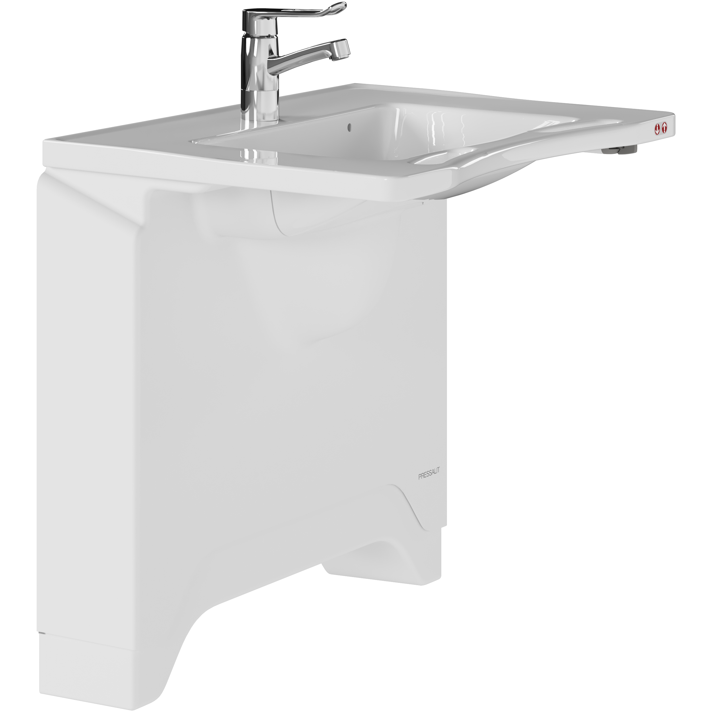 Solution with MATRIX basin unit, electrically height and sideways ...
