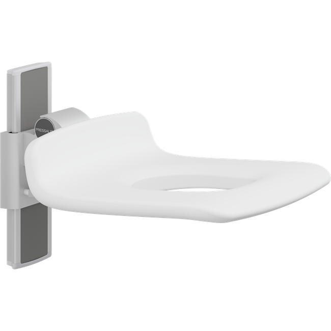 PLUS shower seat 450 with aperture, manually height adjustable - Pressalit