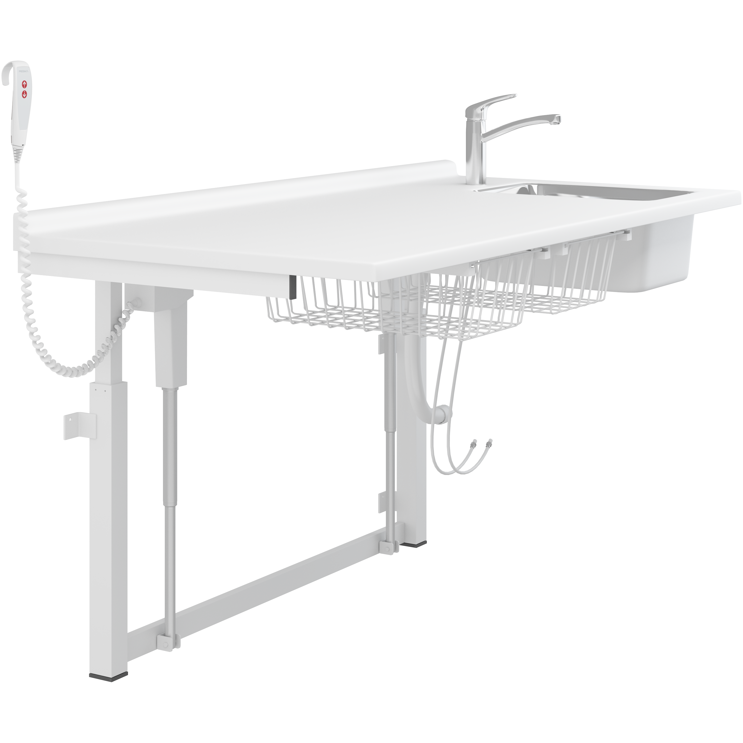 Changing table, 800 x 1800 mm, electrically height adjustable, with ...